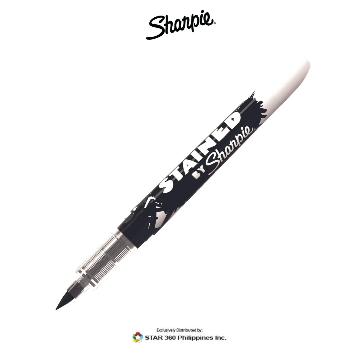 Sharpie Stained Brush Marker Black – Star 360