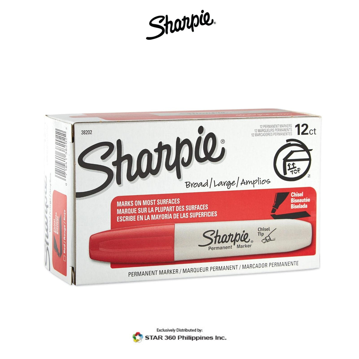 Sharpie Chisel Tip Marker (Box of 12s) – Star 360