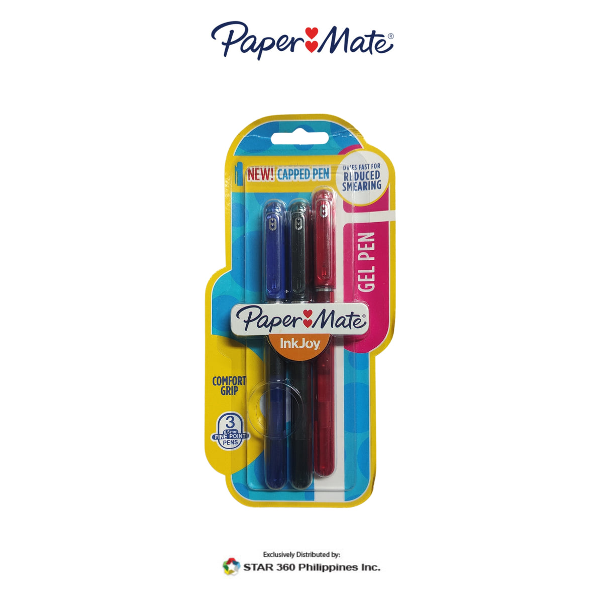 Paper Mate Inkjoy Capped Gel Pen 3ct – Star 360
