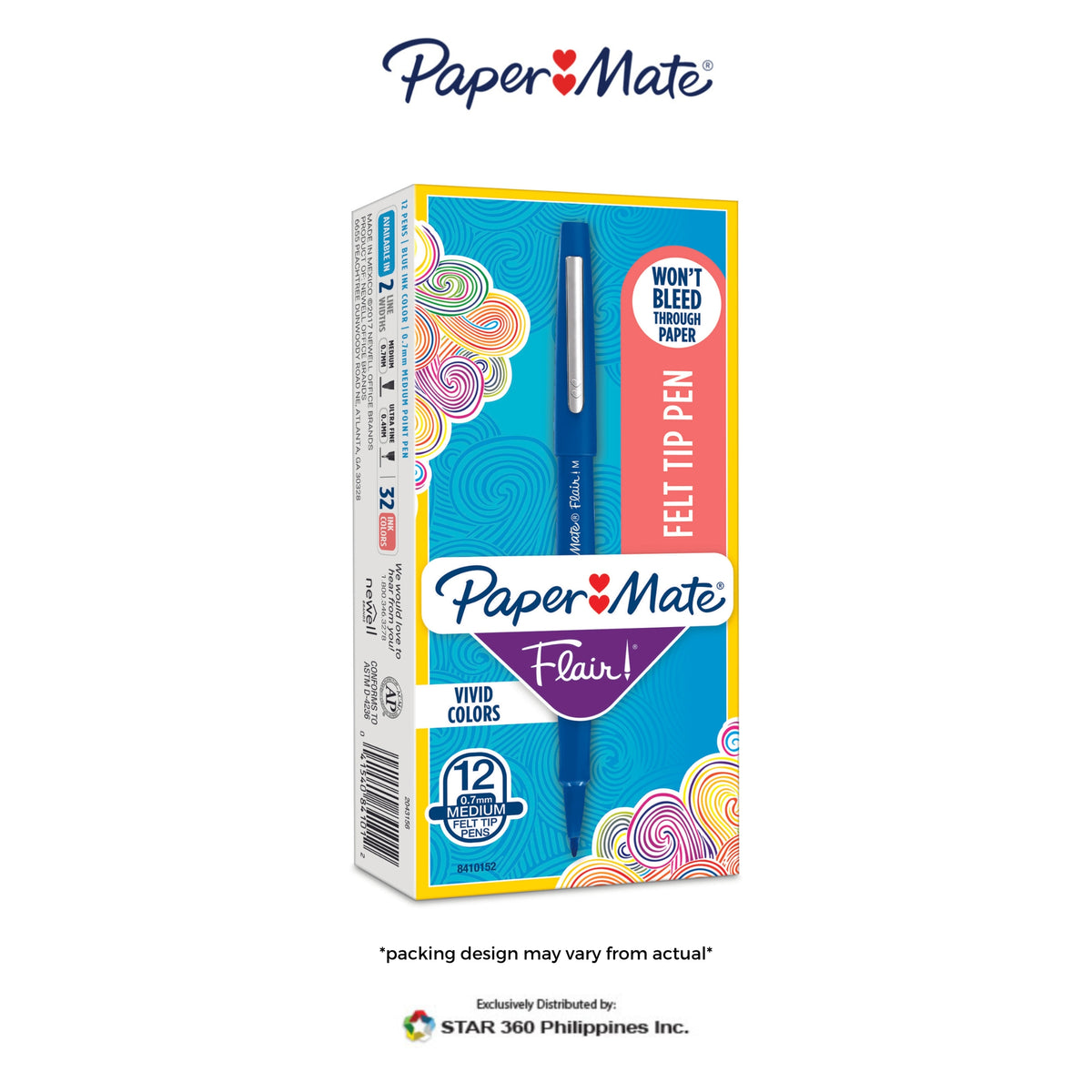 Paper Mate Medium Flair Felt Tip Pen (Box of 12s) – Star 360