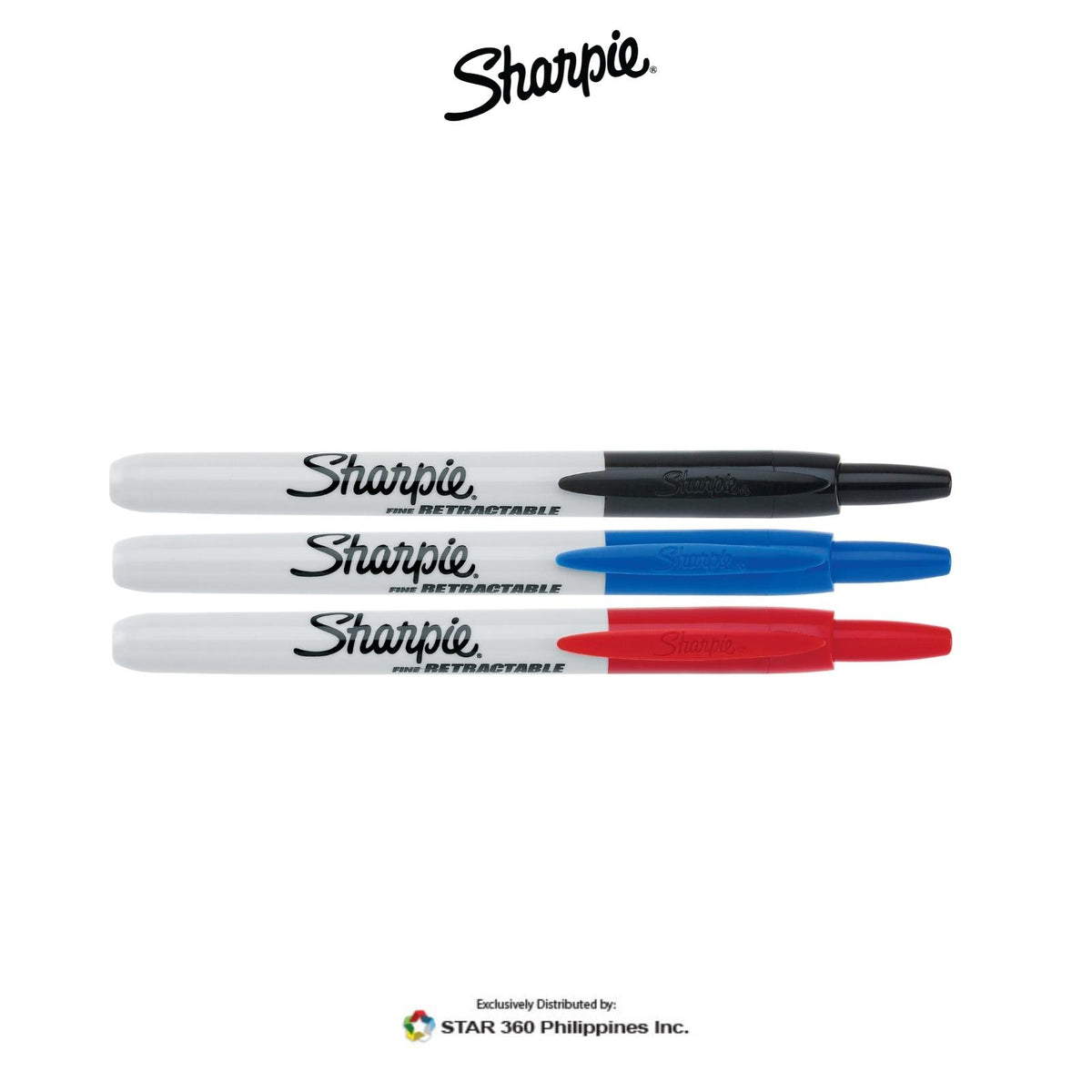 Sharpie Retractable Fine Marker Black Sets – Star 360