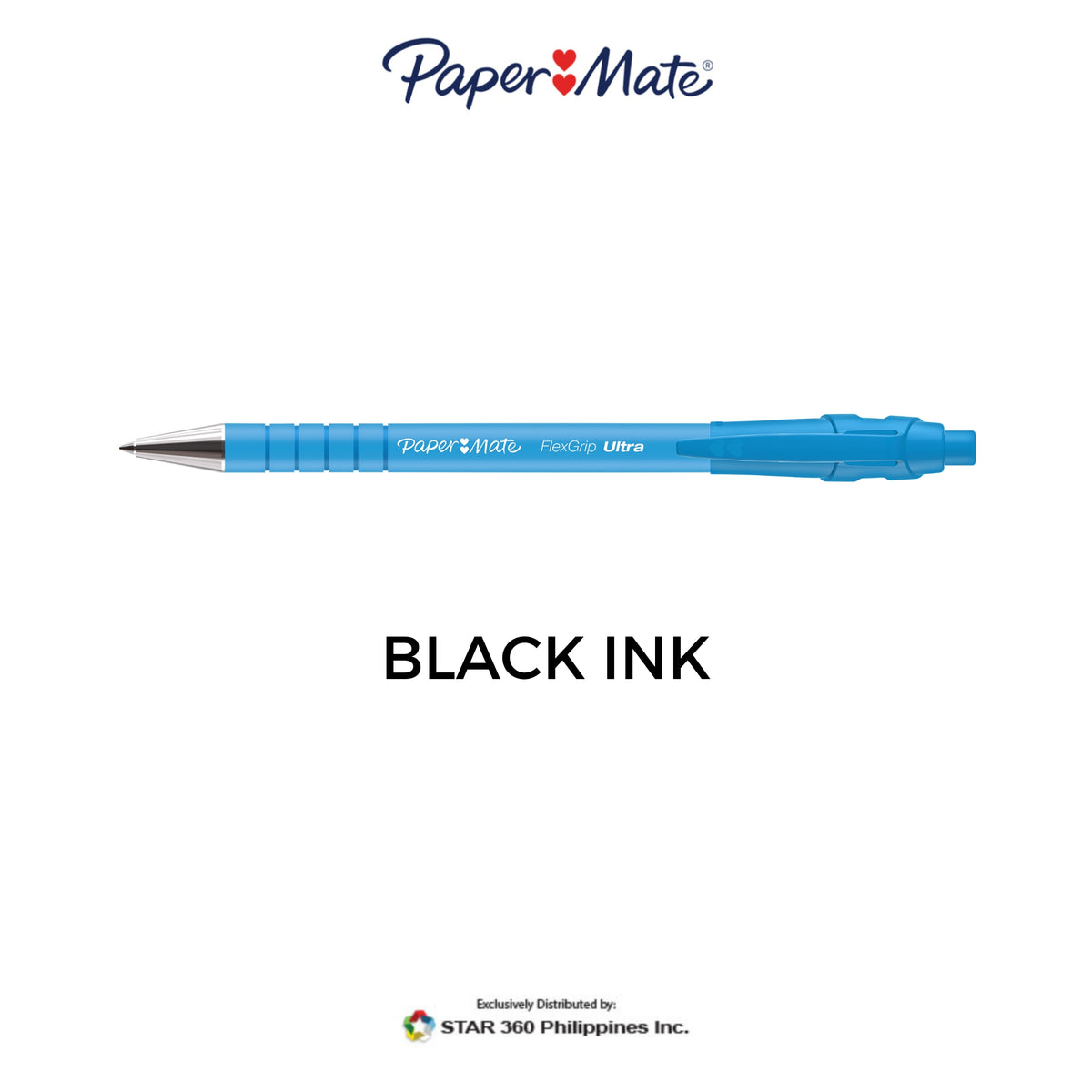 Paper Mate Flex Grip Ultra Gel Pen 0.5mm Black Ink – Star 360