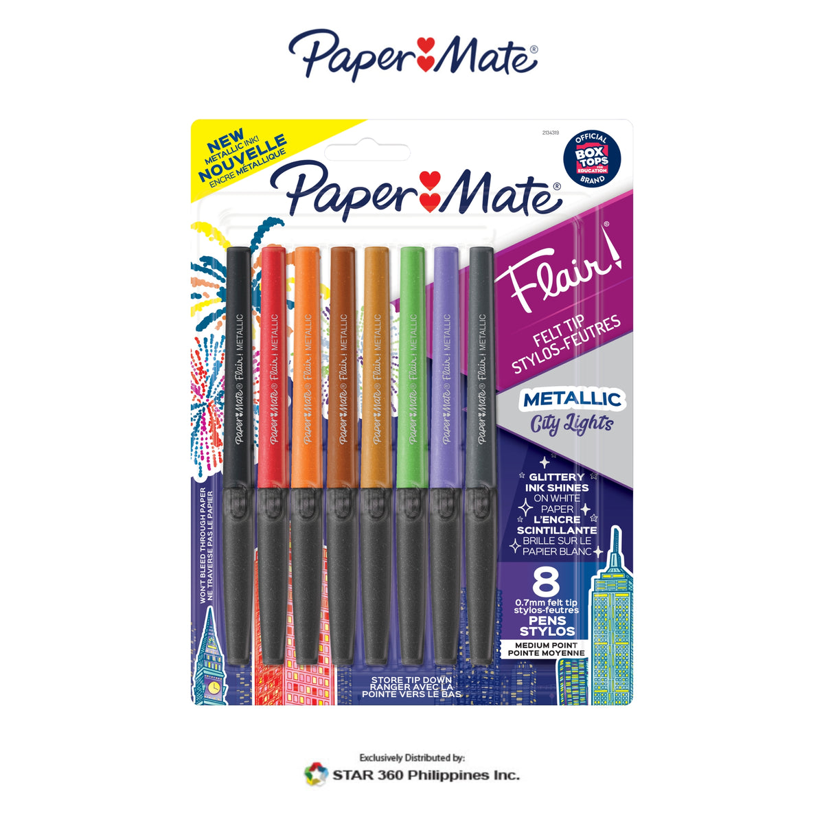 Paper Mate Flair Medium Metallic Felt Tip Pen – Star 360