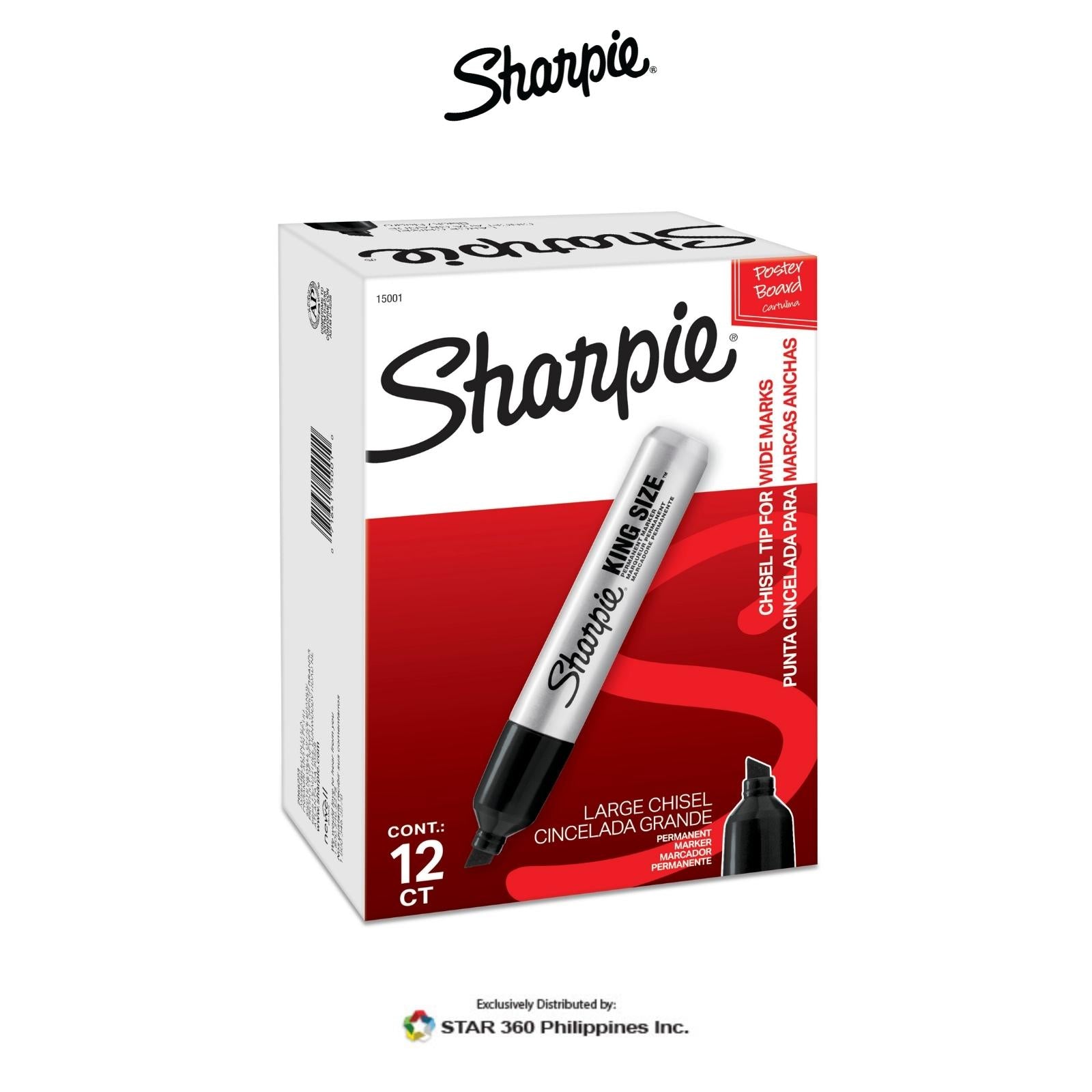 Sharpie King Size Chisel (Box of 12s) – Star 360