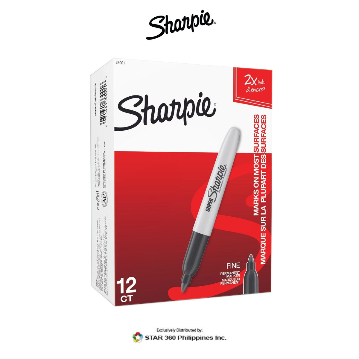 Super Sharpie Fine Point Marker (Box of 12s) – Star 360