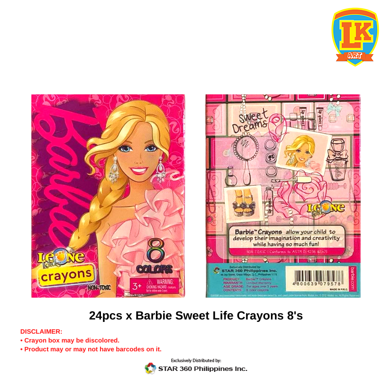 LK Art Barbie Crayons (CLEARANCE ITEMS) – Star 360