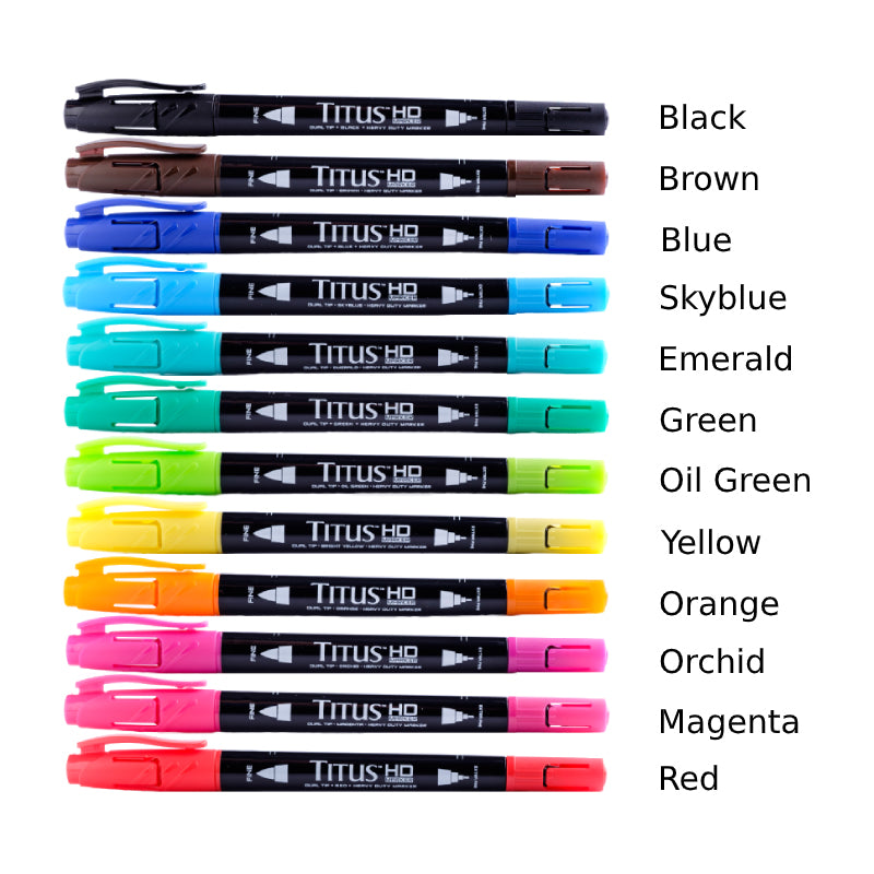 Titus HD Dual Marker - 12 Color Set – Star 360