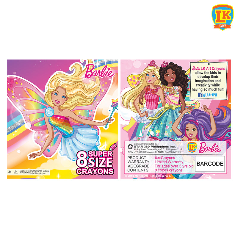 LK Art Barbie Super Size Crayons – Star 360