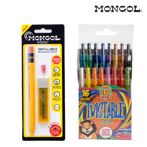 Mongol Mates with LK Art Twistable Crayons Bundle – Star 360
