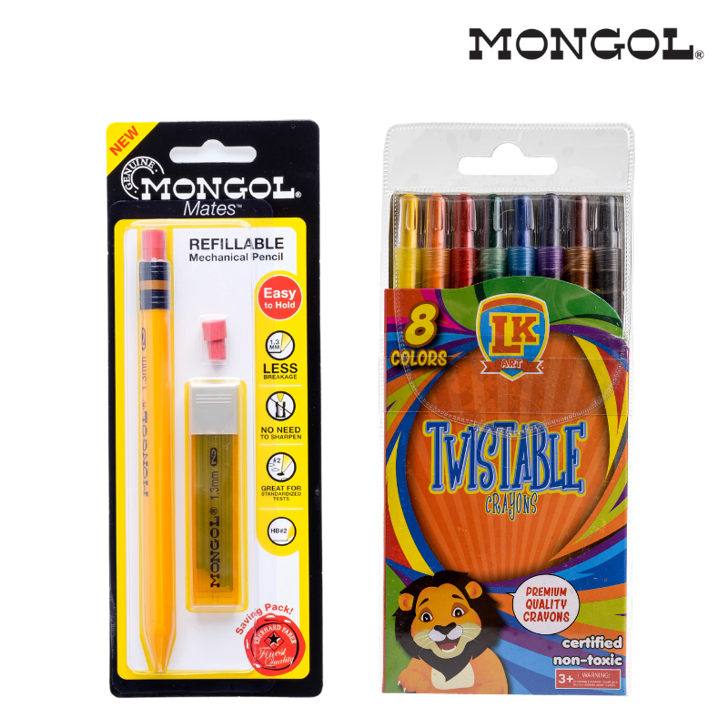 Mongol Mates with LK Art Twistable Crayons Bundle – Star 360
