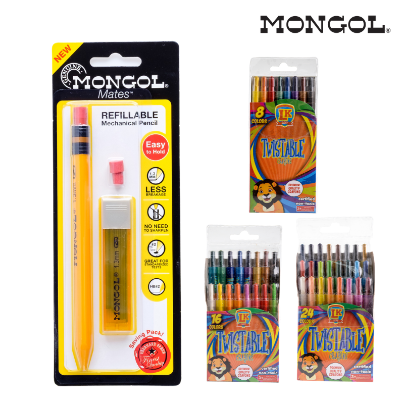 Mongol Mates with LK Art Twistable Crayons Bundle – Star 360