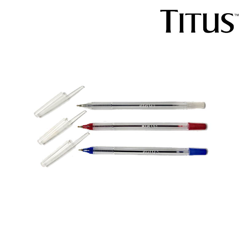 60pcs Titus Ninja Needlepoint 0.5 Ballpen (3 BLACK, 1 BLUE, 1 RED ...